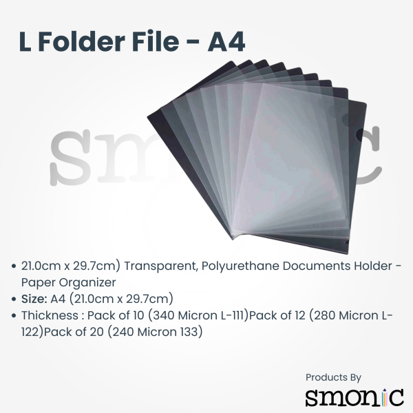 L Folder File – A4 – Smonic Stationary Online